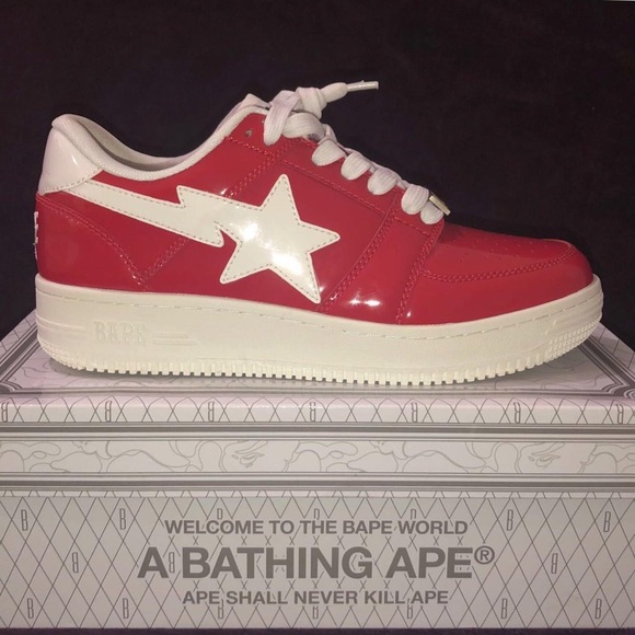Bape | Shoes | Bapesta Low M2 Red | Poshmark